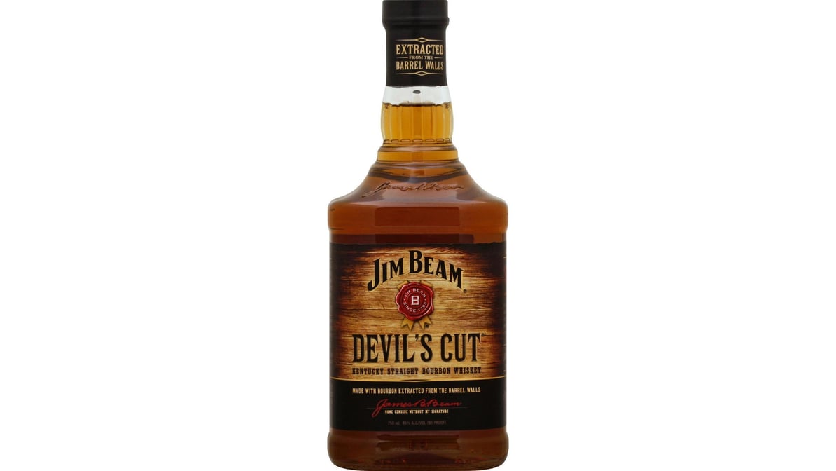 Jim Beam Devil’s Cut 90 Proof Kentucky Straight Bourbon Whiskey Bottle ...