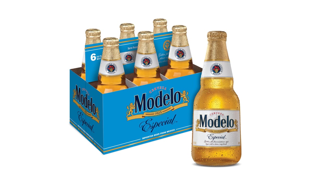 Modelo Especial Mexican Lager Bottles (12 oz x 6 ct) | Cherry Hill Mini ...